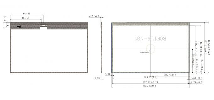 2K Resolution 11.6 Inch IPS HD TFT LCD Display 1920x1080 With EDP Interface